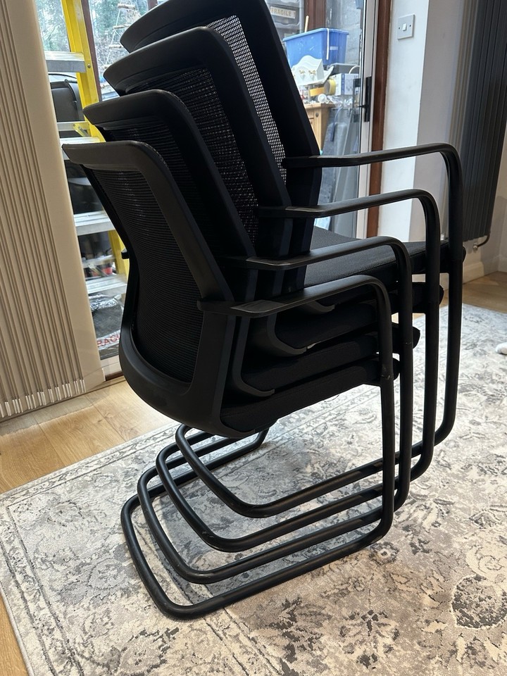 Stacking Lounge Reception Dinning Chairs X4 | eBay UK