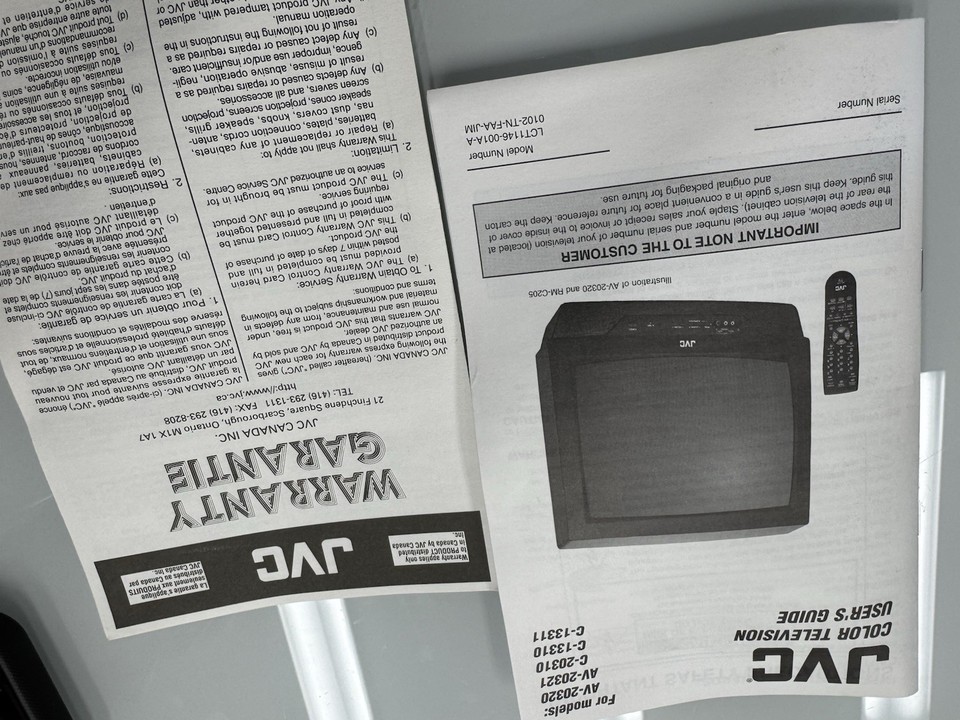 JVC C-13310 CRT 13-Inch TV VTG Color Television Just Opened The Box To ...