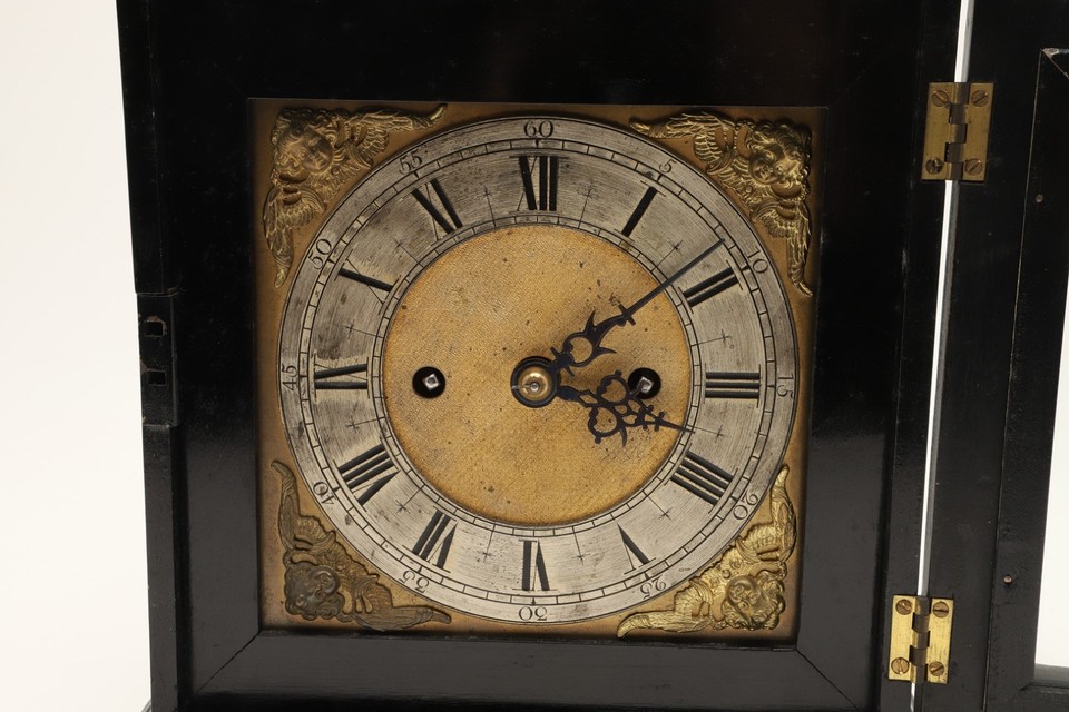. A 19TH CENTURY EBONISED EIGHT DAY BRACKET CLOCK BY HERBERT ROSE ...