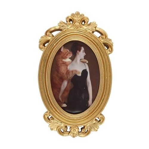 4x6 Vintage Gold Oval Picture Frame – Antique Gold Art Deco Design with ...