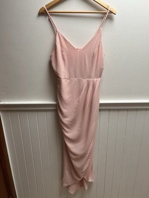 Showpo Pink Wrap Midi Dress Size 12 Like New | eBay Australia