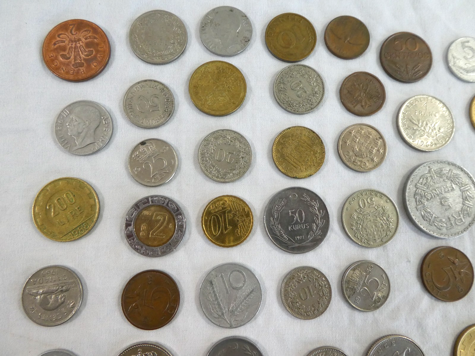 Vintage Assorted Lot 56 Foreign World Coins Antique Old Collectible ...