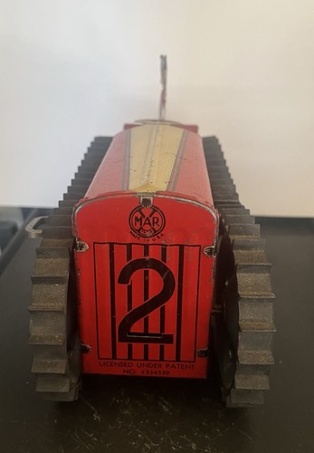 Vintage Marx No. 2 Wind-up Tin Litho Tractor-Original Driver-Works | eBay