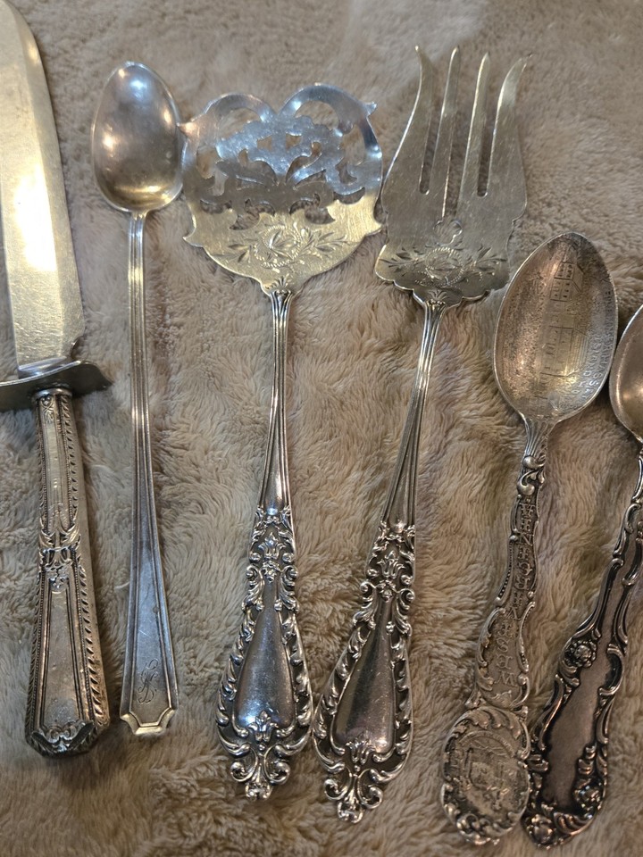 VINTAGE STERLING SILVER SCRAP FLATWARE LOT 212.4 GRAMS | eBay