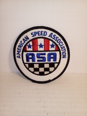 ASA American Speed Association Racing Auto Souvenir Embroidered Round ...