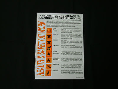 A3 Health & Safety COSHH Poster COSHH Sign COSHH Notice | eBay UK