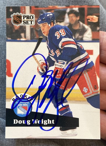 1991-92 Pro Set English Doug Weight In-Person Autographed Rookie Card ...