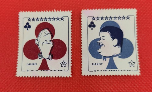 Stan Laurel and Oliver Hardy 1947 Movie Star Stamp Hollywood Comedy ...