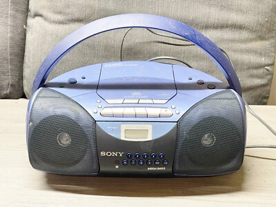 VINTAGE SONY CFD-S200L CD RADIO CASSETTE PLAYER MEGA BASS PORTABLE ...