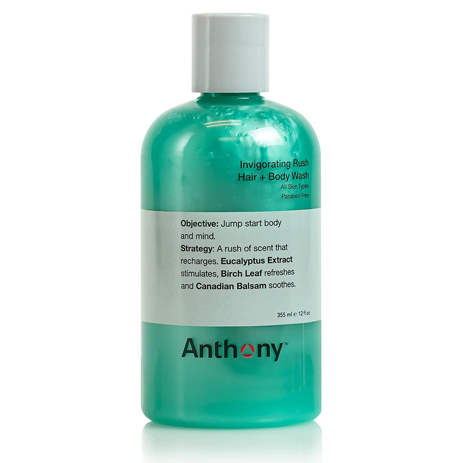 Anthony Invigorating Rush Hair and Body Wash, 32 Fl Oz, Contains ...