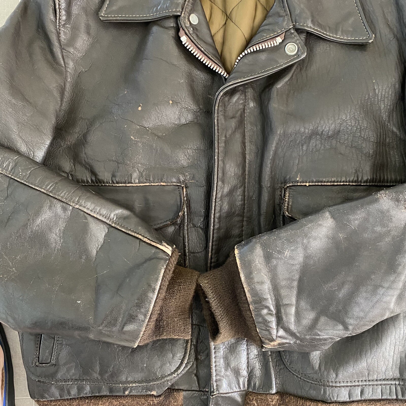 Vintage 1940’s Schott Aviator Flight Motorcycle Jacke… - Gem