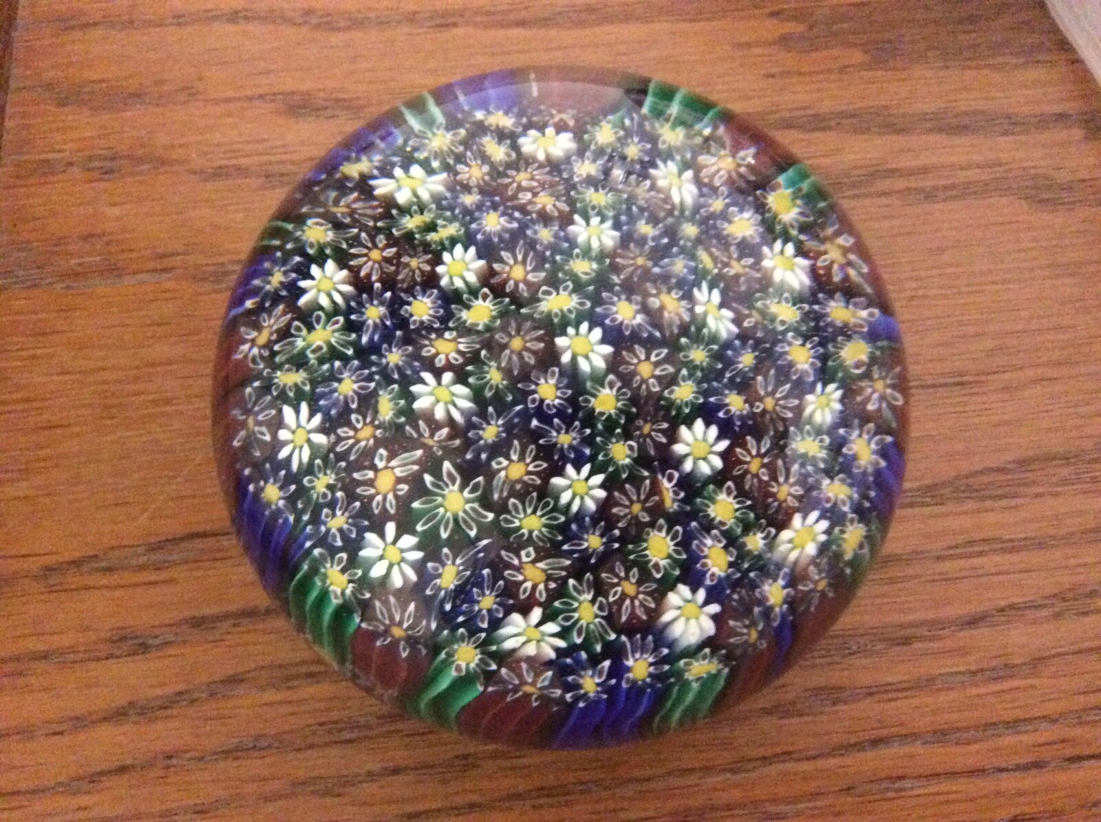 Summer night Flower garden glass paperweight | eBay