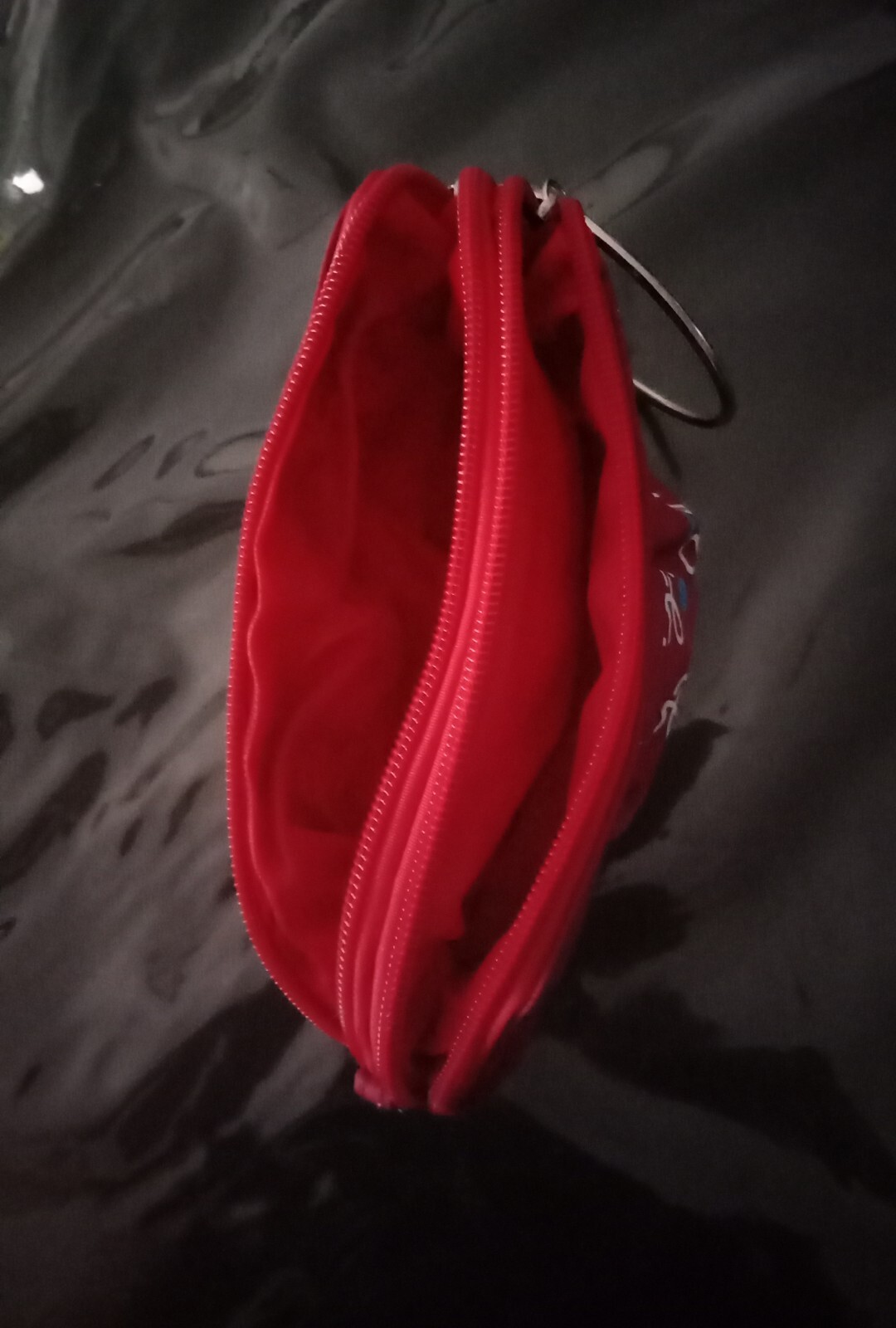 Red Zipper Pouch With Strap | eBay