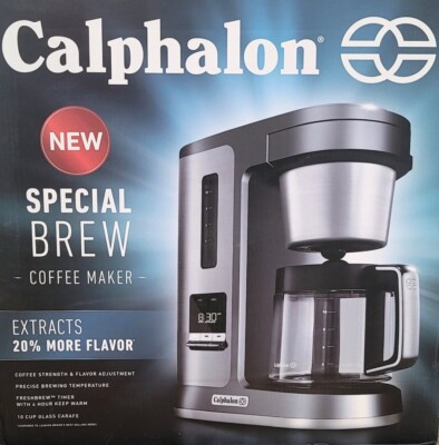 Calphalon 10 Cup Stainless Steel, Digital, & Programmable Coffee Maker ...
