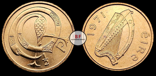 Ireland 1971 | Irish 1/2p | Irish Half Penny | KM.19 | BU | eBay
