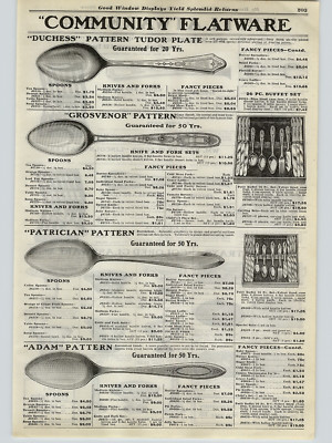 1923 PAPER AD Community Plate Silverware Duchess Grosvenor Patrian Adam ...