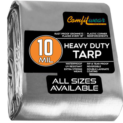 COMFITWEAR Super Heavy Duty Tarp Cover Reinforce Multi-Purpose Tarp ...
