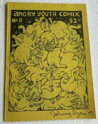 JOHNNY RYAN - ANGRY YOUTH COMIX #11 - RARE OOP NEWSPAPER COMIC ZINE ...