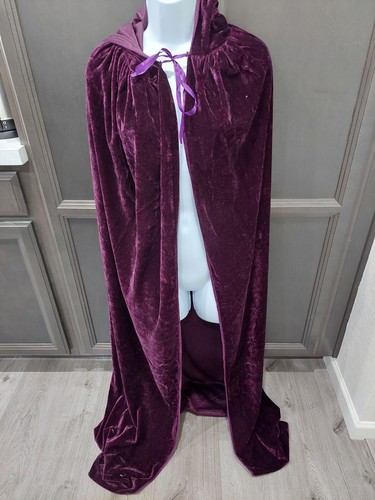 Best Choice Festival Purple Long Wizard Cloak Cosplay Robe Hooded Mage ...