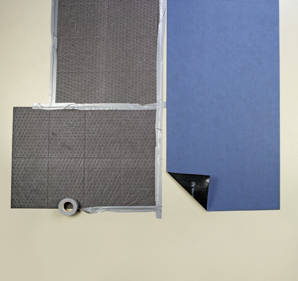 PIG Industrial Absorbent Adhesive-Backed Grippy Floor Mat 32in x 100ft ...