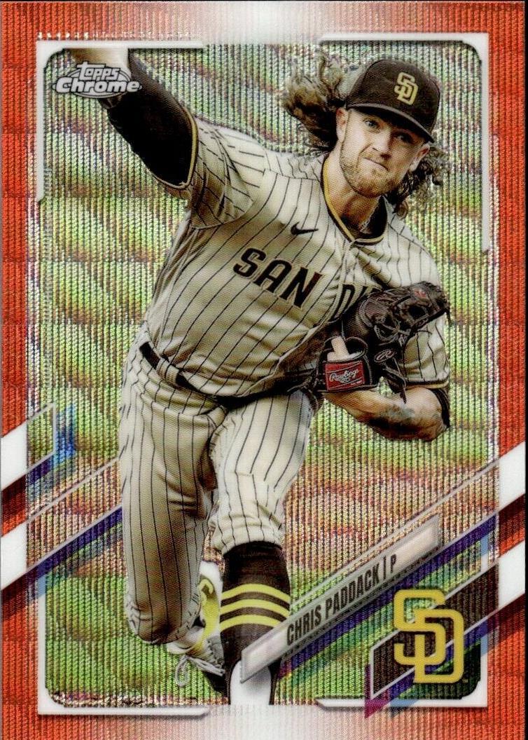 2021 Topps Chrome - Chris Paddack #78 Orange Wave Refractor /25 for ...