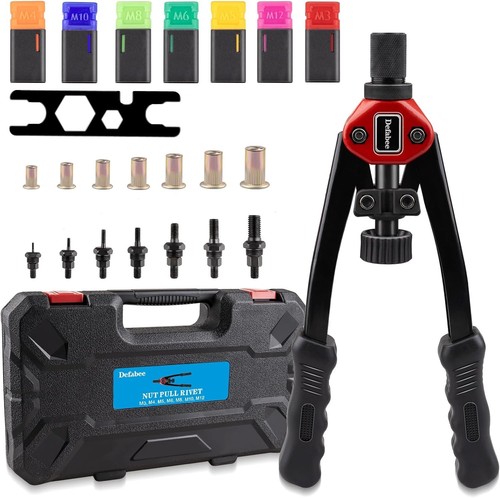Rivet Nut Tool 16-Inch Hand Rivet 7 Mandrels (M3 M4 M5 M6 M8 M10 M12 ...