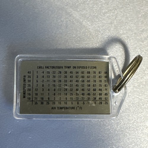 Vintage Merle Haggard Chill Factor Key Chain Wind Speed / Air Temp ...