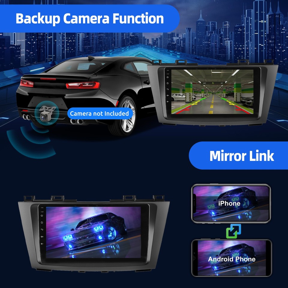For 2010-2015 Mazda 5 Car Stereo MP5 Apple CarPlay Android 14 GPS Nav ...