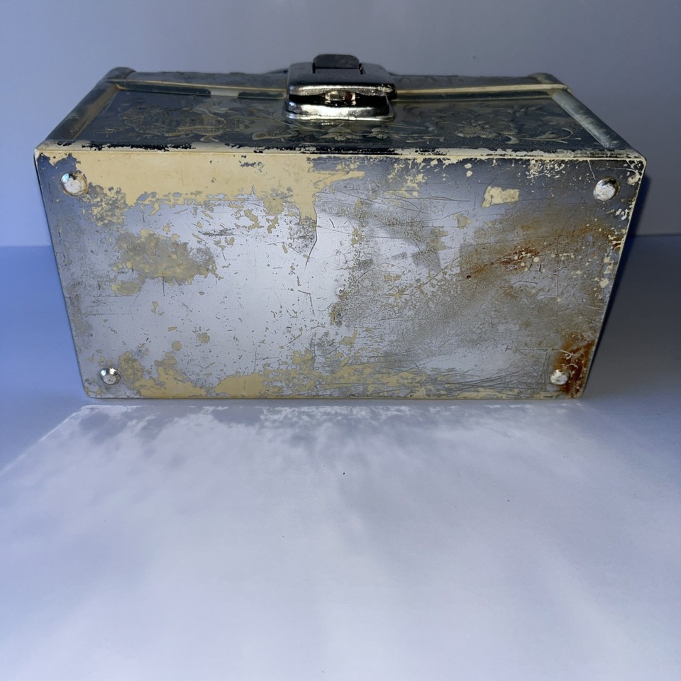 Vintage MCM Italian Lunch Box Handbag Embossed Flowers | eBay