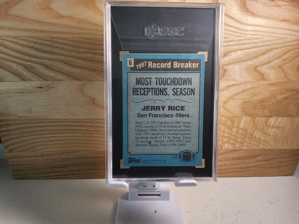 1988 Topps #6 Jerry Rice - Record Breaker SGC 6.5 | eBay