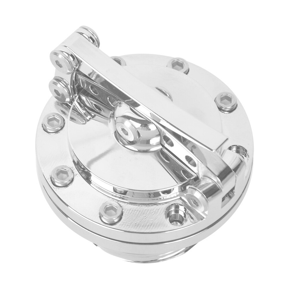 Chrome Fuel Tank Cover Gas Oil Cap For Harley Touring Sportster Dyna ...