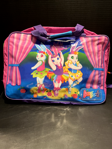Vintage Lisa Frank HTF Ballerina Bunny Travel Bag Lunch Box Rainbow ...