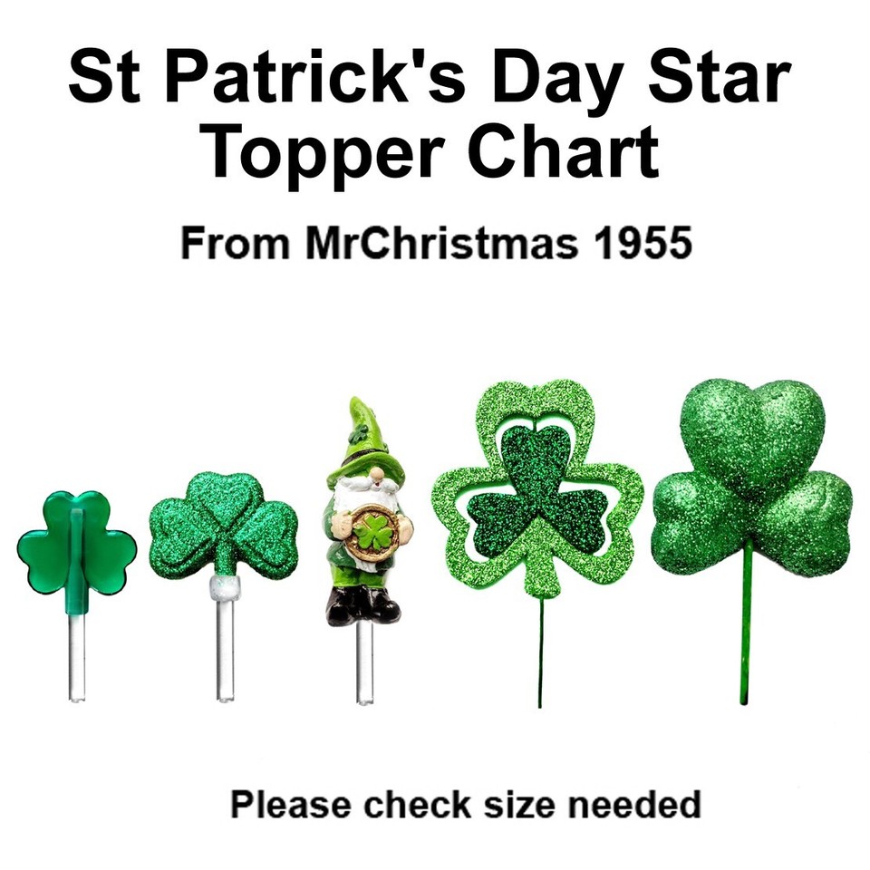 40 Green Clover Shamrock Light Peg Bulbs for St Patrick's Ceramic ...