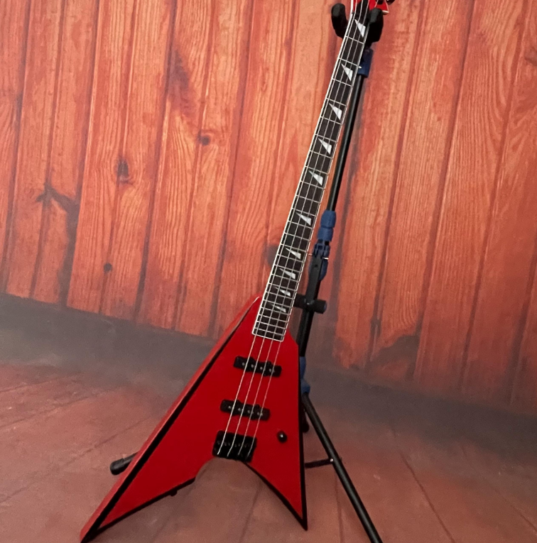 Arrow Flying V 4-strings Bass Guitar Red Jack 24 Frets SS Pickups Fast ...