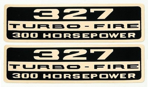 Chevrolet 327 Turbo-Fire 300 HP Valve Cover Decal Set | eBay
