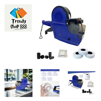 Price Gun,2 Line 20-Digit Labeler w/ 1800 Labels 3 Ink Rolls Kit,Date ...