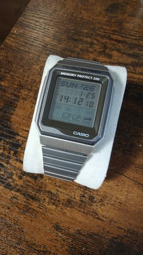 NOS Casio VDB-200 ungetragen New Old Stock Vintage Digitaluhr Selten ...