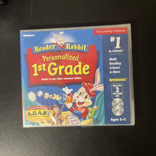 Reader Rabbit Personalized 1st Grade PC CD-ROM Learning Company Game ...