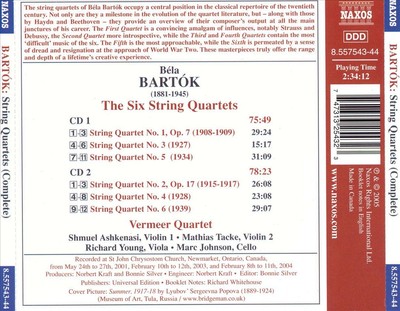 BART¢K: STRING QUARTETS (COMPLETE) NEW CD 747313254323| eBay