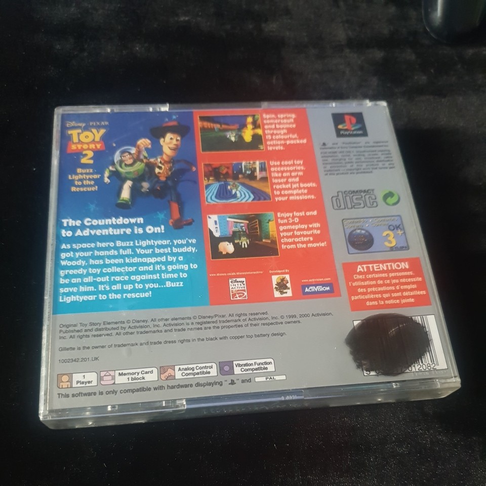 TOY STORY 2 Disney Pixar PS1 Buzz Lightyear ( Playstation 1 PAL UK Game ...