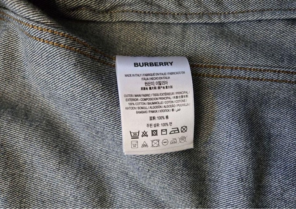 Denim jacket featuring Burberry logo print | eBay UK