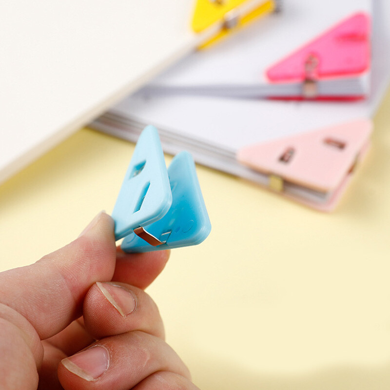 5PCS Book Paper Corner Clip Snack Binder Clips Storage Shelf Office ...