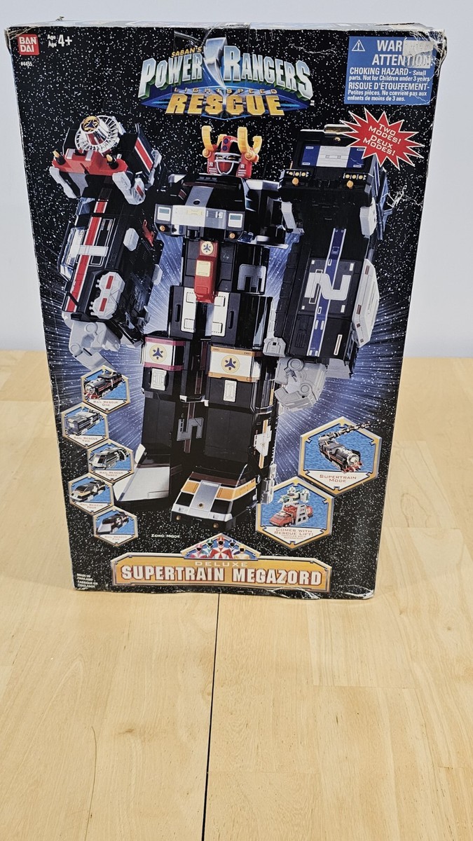 Power Rangers Lightspeed Rescue Supertrain Megazord Bandai 2000 Power
