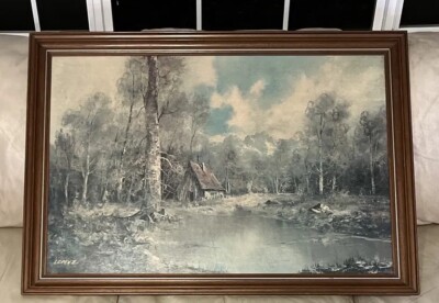 Richard Lorenz Oil Painting "Lakeside Sentinel" 40" x 28” | eBay