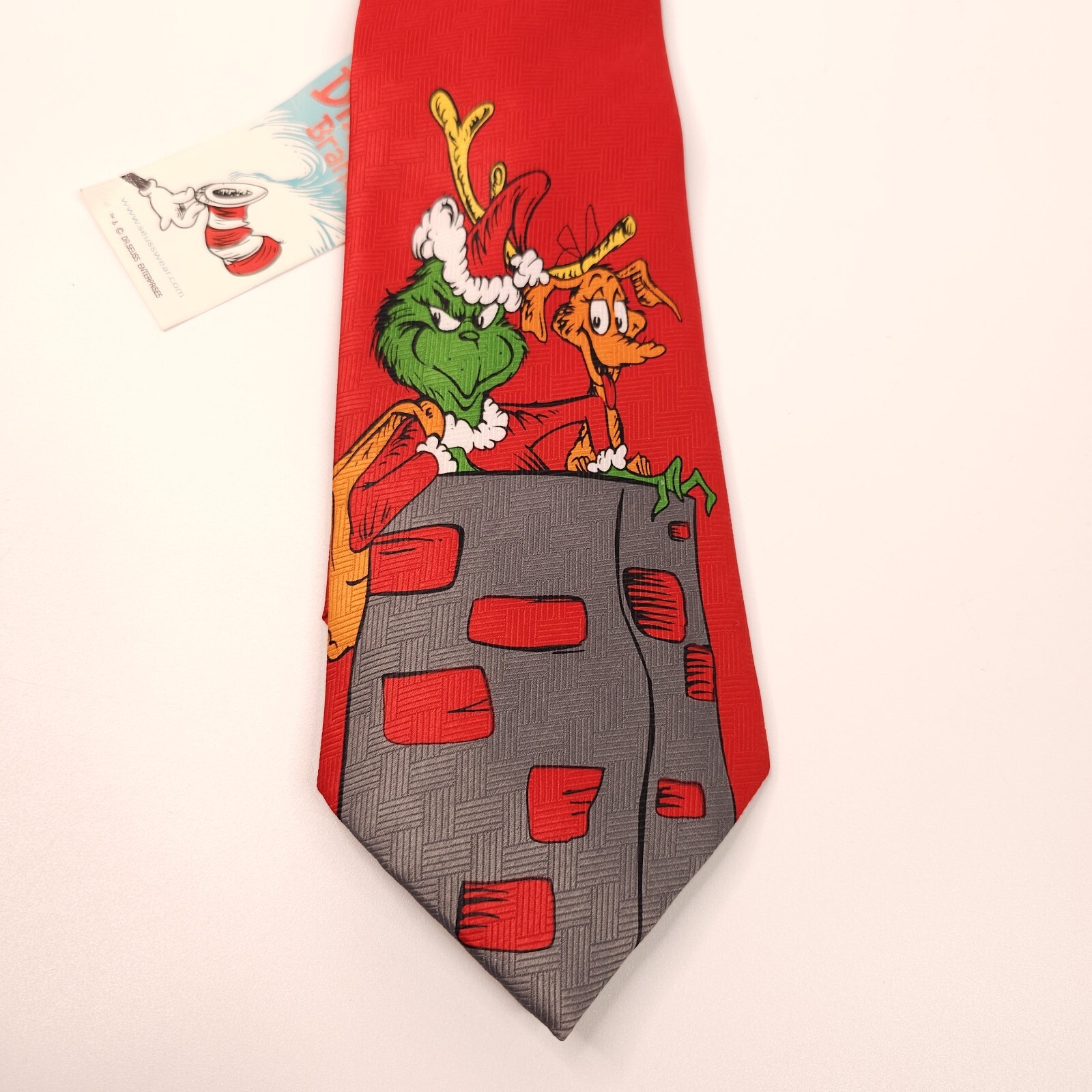 Vintage Dr. Seuss Mens Tie How the Grinch Stole Chris… - Gem