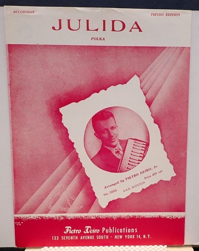 Julida - Arr Pietro Deiro Jr - Sheet Music 1957 | eBay