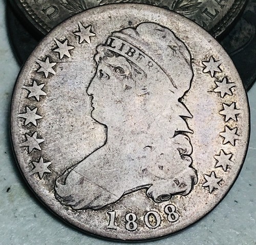 1808 Capped Bust Half Dollar 50C Ungraded 90% Silver US Coin CC24402 | eBay