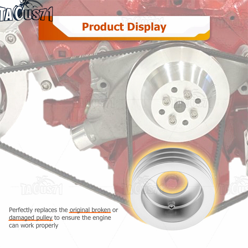 Aluminum Fit Big Block Chevy Crankshaft Pulley 396 427 454 SWP BBC ...