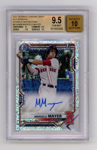 Marcelo Mayer 2021 Bowman Chrome Draft 1st Sparkle Refractor Auto /71 ...