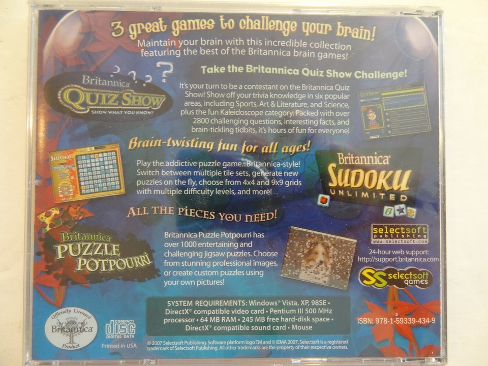 Britannica - Brain Games Platinum - CD-ROM - PC Game - NEW with Cracked ...